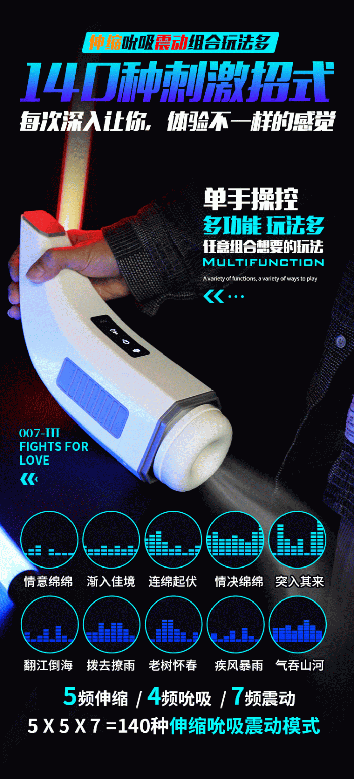 Máy Bú Mút Dương Vật Rung Thụt Hút Co Bóp HGOD 007-Ⅲ Cao Cấp - Tình Dục 18